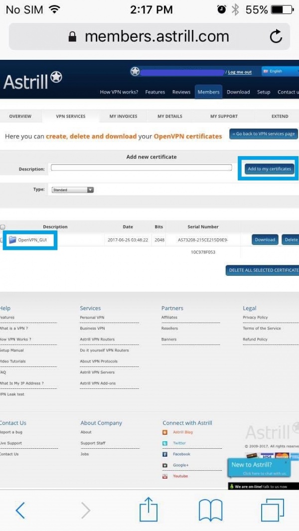 Astrill Setup Manual:How to configure OpenVPN with OpenVPN app on iPhone - Astrill Wiki