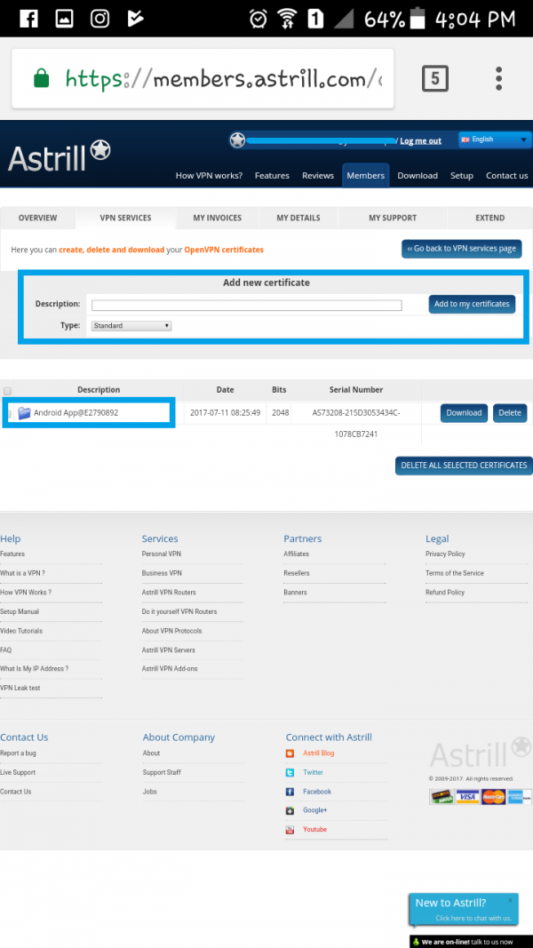 Astrill Setup Manual:How to configure OpenVPN with OpenVPN app on Android mobile - Astrill Wiki