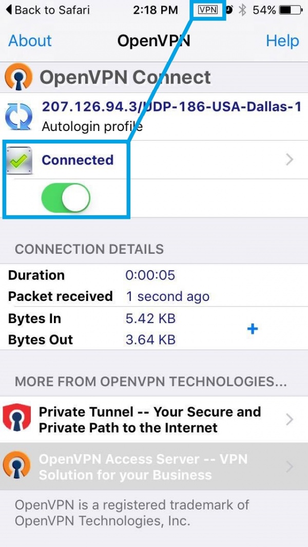 Astrill Setup Manual:How to configure OpenVPN with OpenVPN app on iPhone - Astrill Wiki